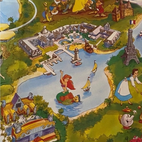 Disney | Wall Decor | Walt Disney World 99 Illustrated Resort Map ...